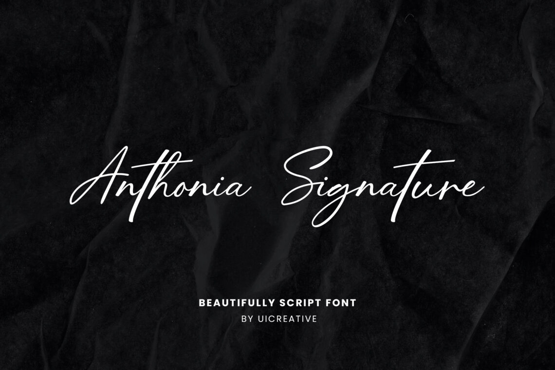 Anthonia Signature Font - UI Creative