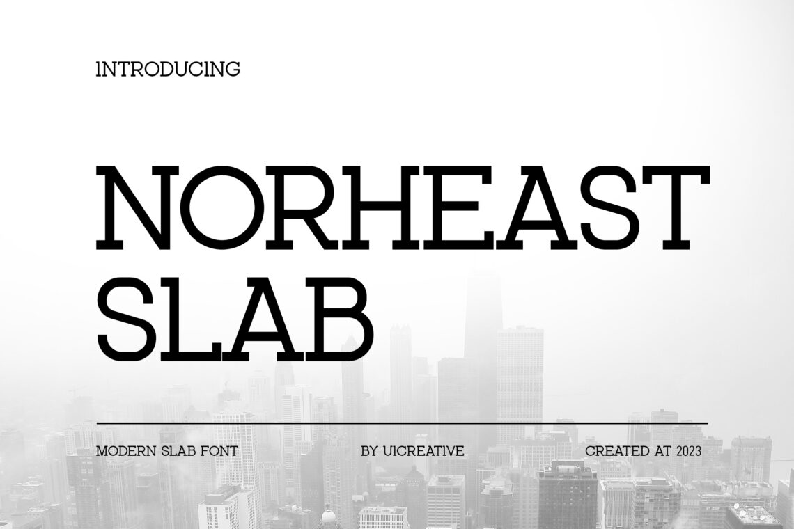 Norheast Slab Modern Font - UI Creative