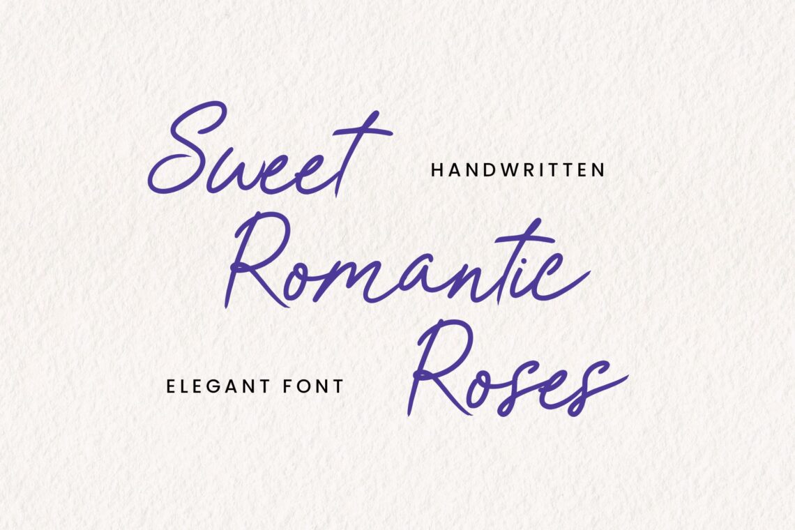 Sweet Romantic Roses Elegant Handwritten Font - UI Creative