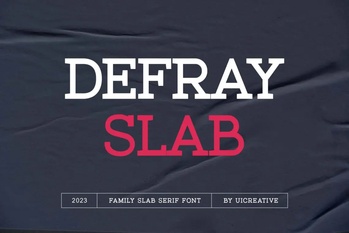 Defray Slab Font Family - UI Creative