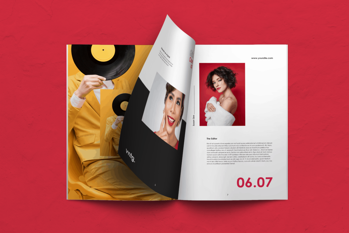 Magazine Template - Vintage Style - UI Creative