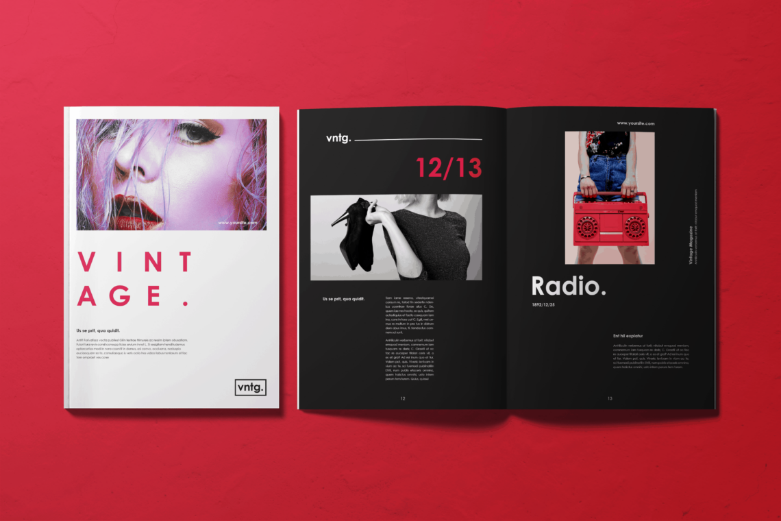 Magazine Template - Vintage Style - UI Creative