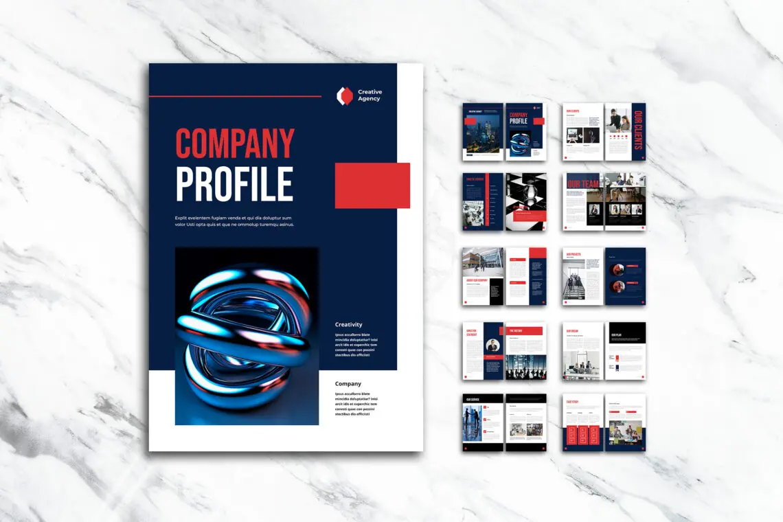 Blue Elegant Company Profile - UI Creative
