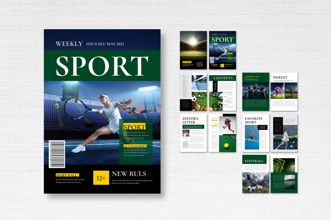 Weekly Sport Magazine Template - UI Creative