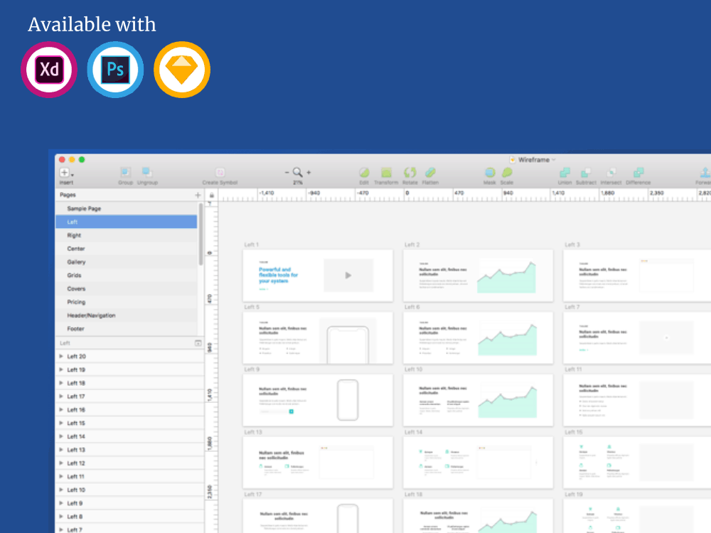 Wirefire - Wireframe Web Design Kit - UI Creative